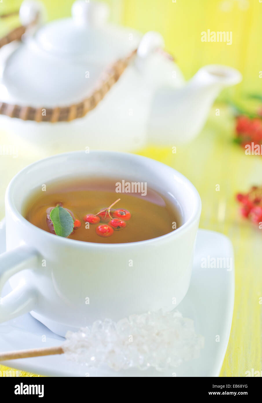 fresh tea in cup and on a table Stock Photo - Alamy