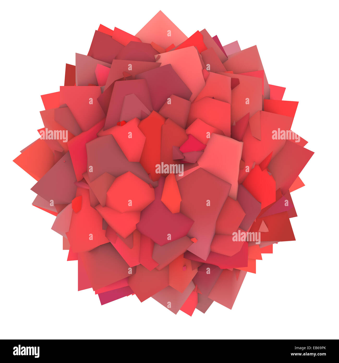 3d abstract red pink shape on white Stock Photo - Alamy
