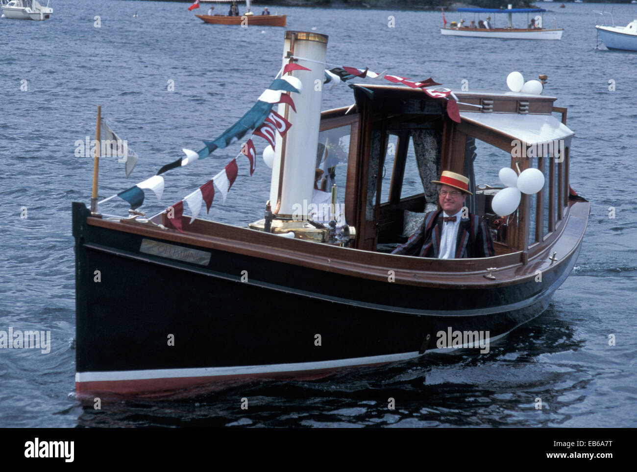 Steam boat, Saloon Launch Columbine 23foot built 1895 (UK)circa 1970s ...