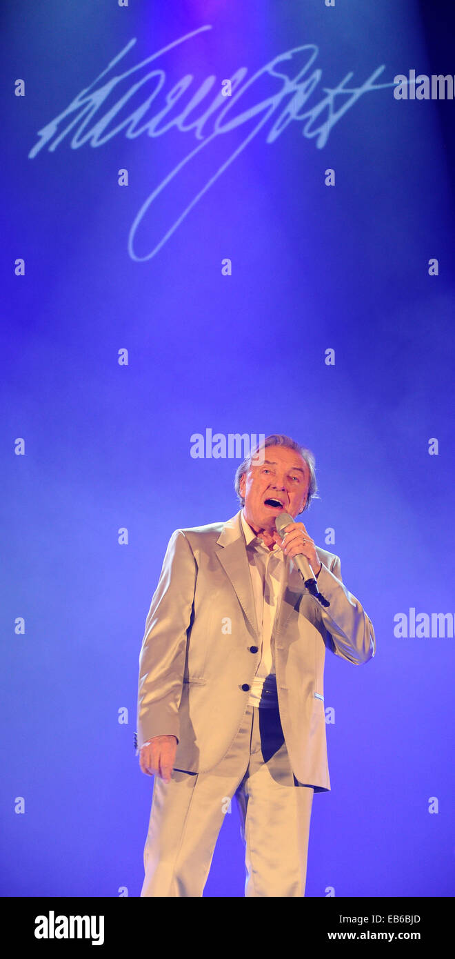 Famous Czech pop singer Karel Gott performs within a concert tour in ...