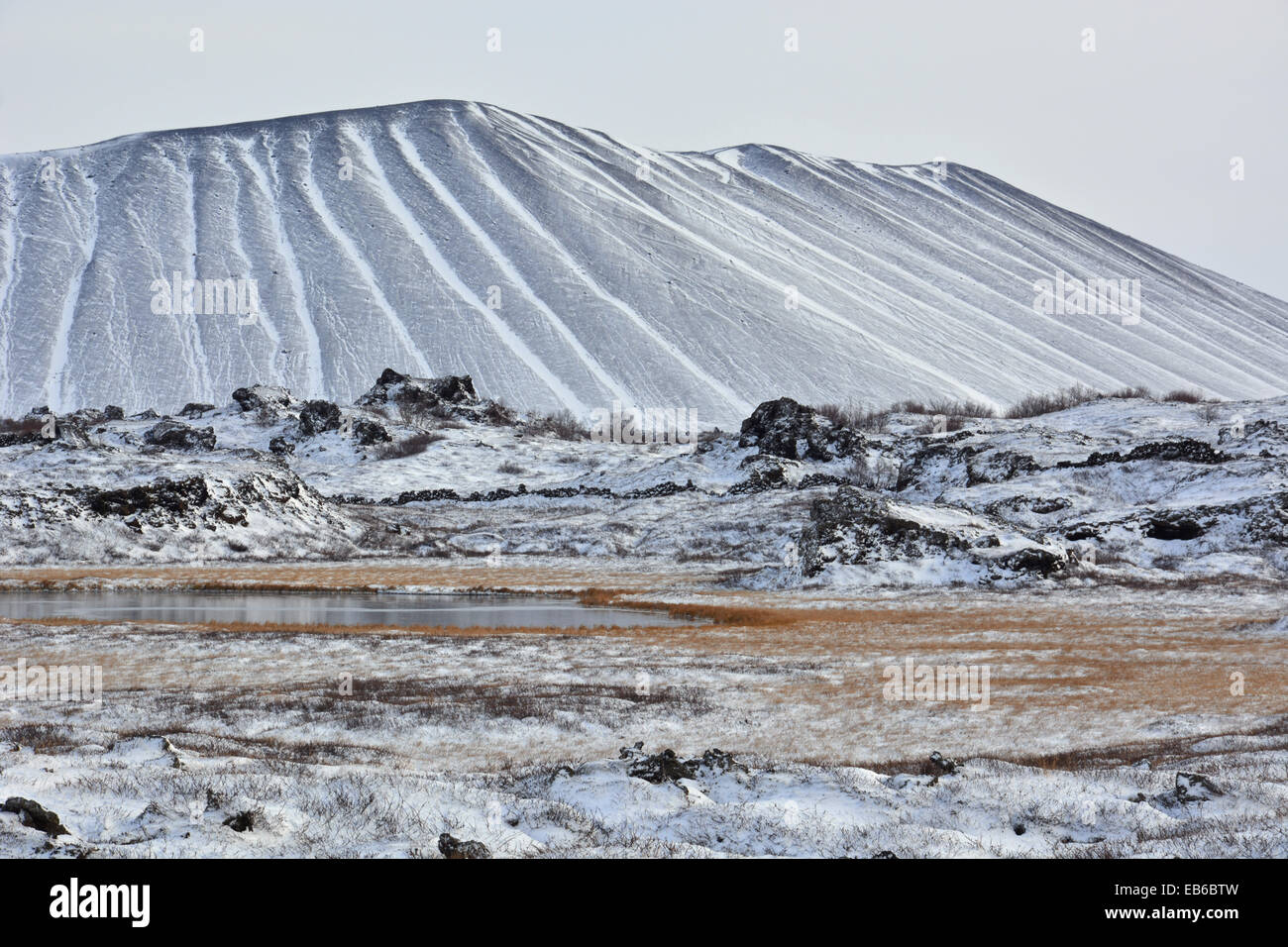 The tephra crater of Hverfjall, near Mývatn in Iceland Stock Photo - Alamy
