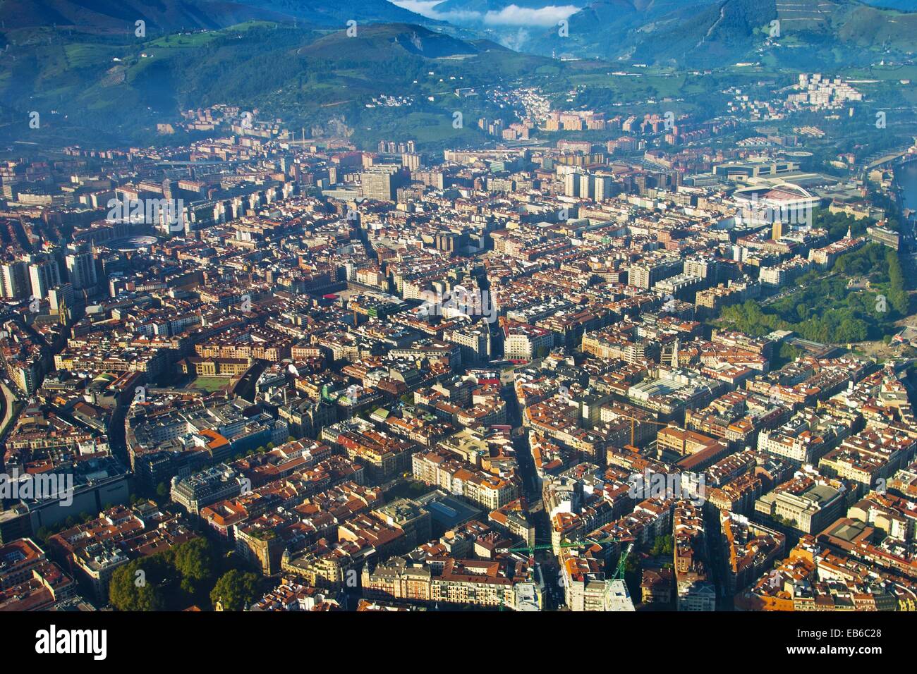Aerial View. Bilbao. Bizkaia. Vizcaya. Pais Vasco. Euskadi. Basque ...