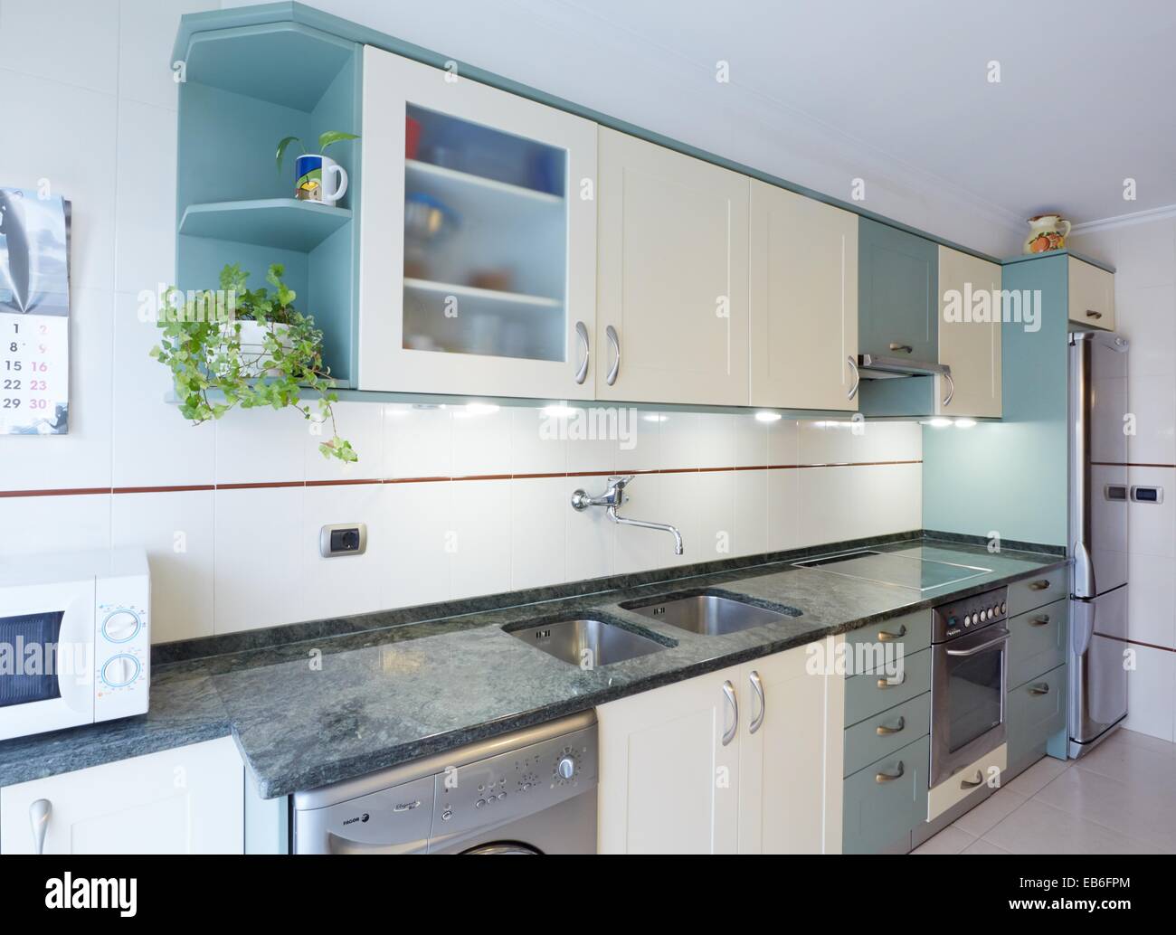 Kitchen, Interior design, Home. Basque Country. Spain Stock Photo - Alamy