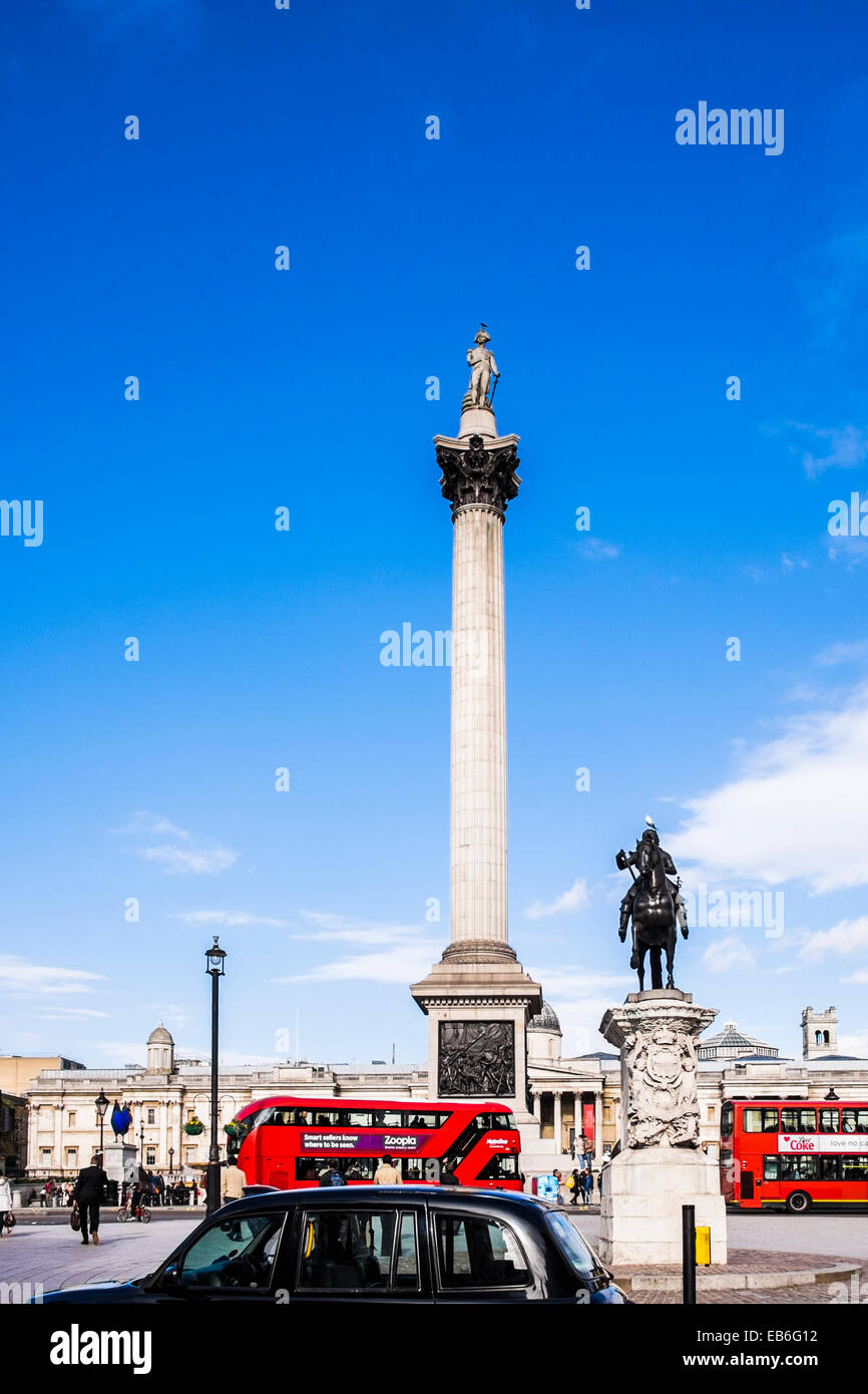 Nelson's column, Trafalgar Square - London Stock Photo - Alamy