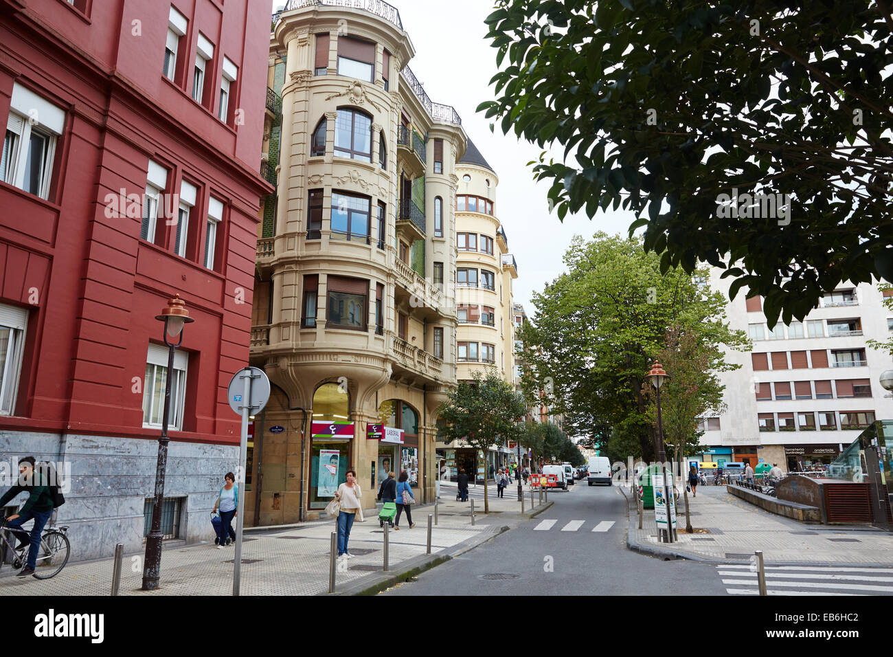 Matia street in El Antiguo neighbourhood, Donostia (San Sebastian ...