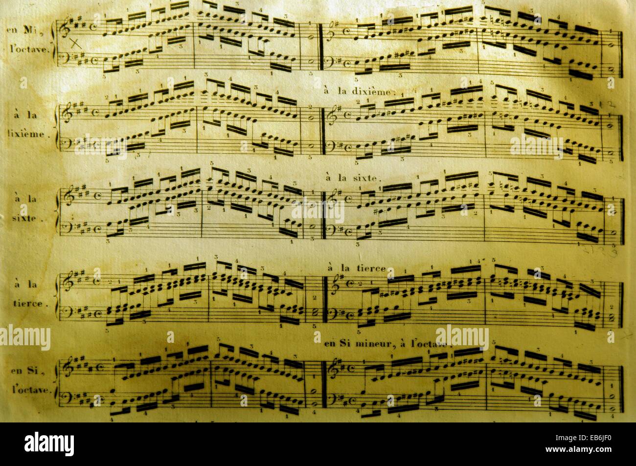 Octave sheet hi-res stock photography and images - Alamy