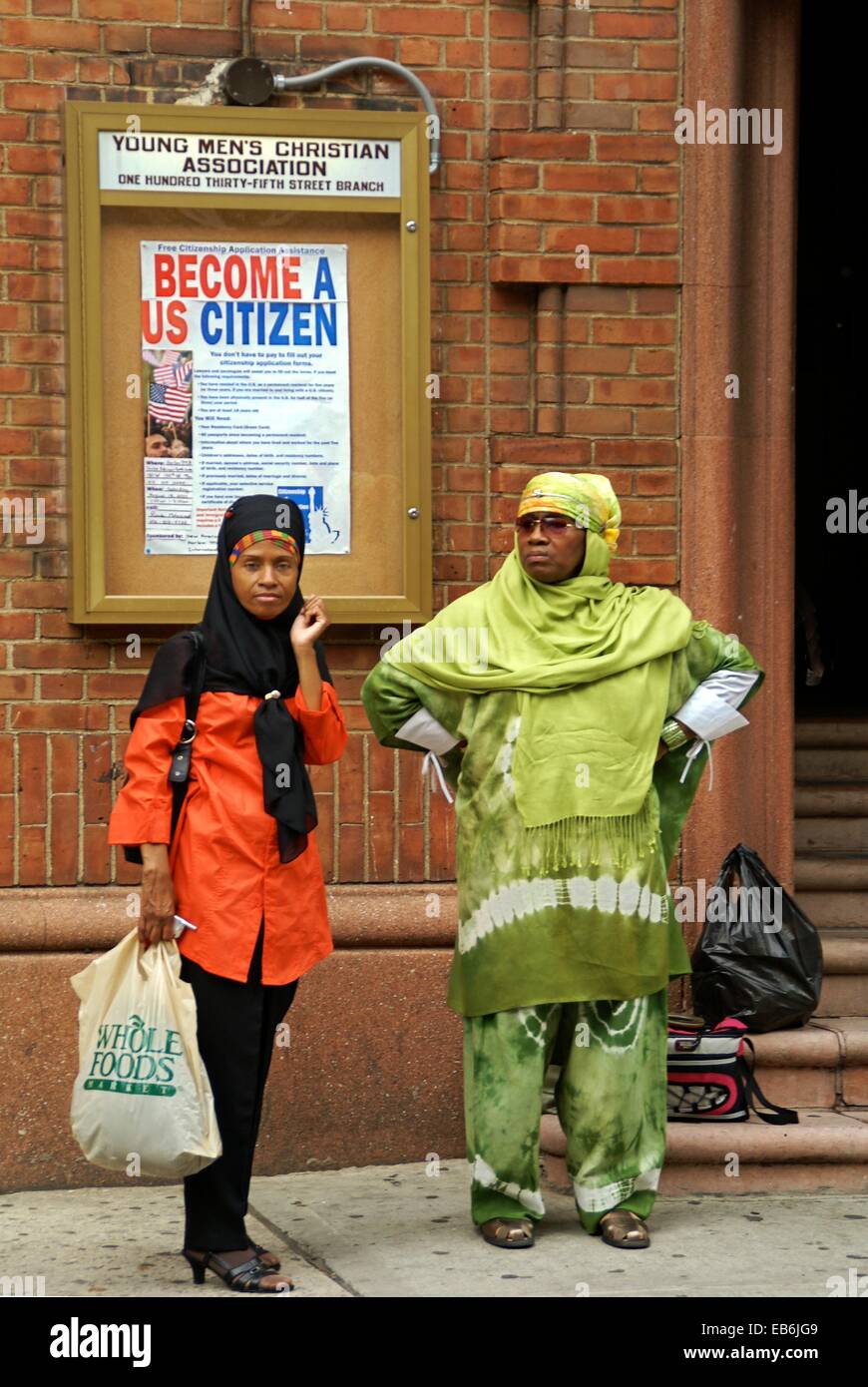 ´Become a US citizen´ sign at Harlem, New York, USA Stock Photo - Alamy