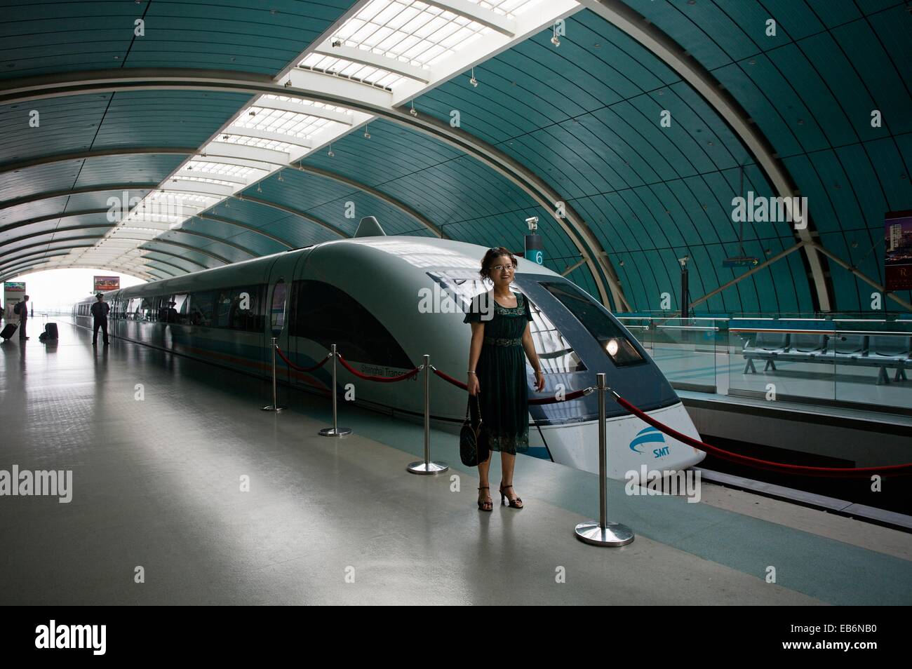 Maglev Train Shanghai Interior Stock Photos & Maglev Train Shanghai ...