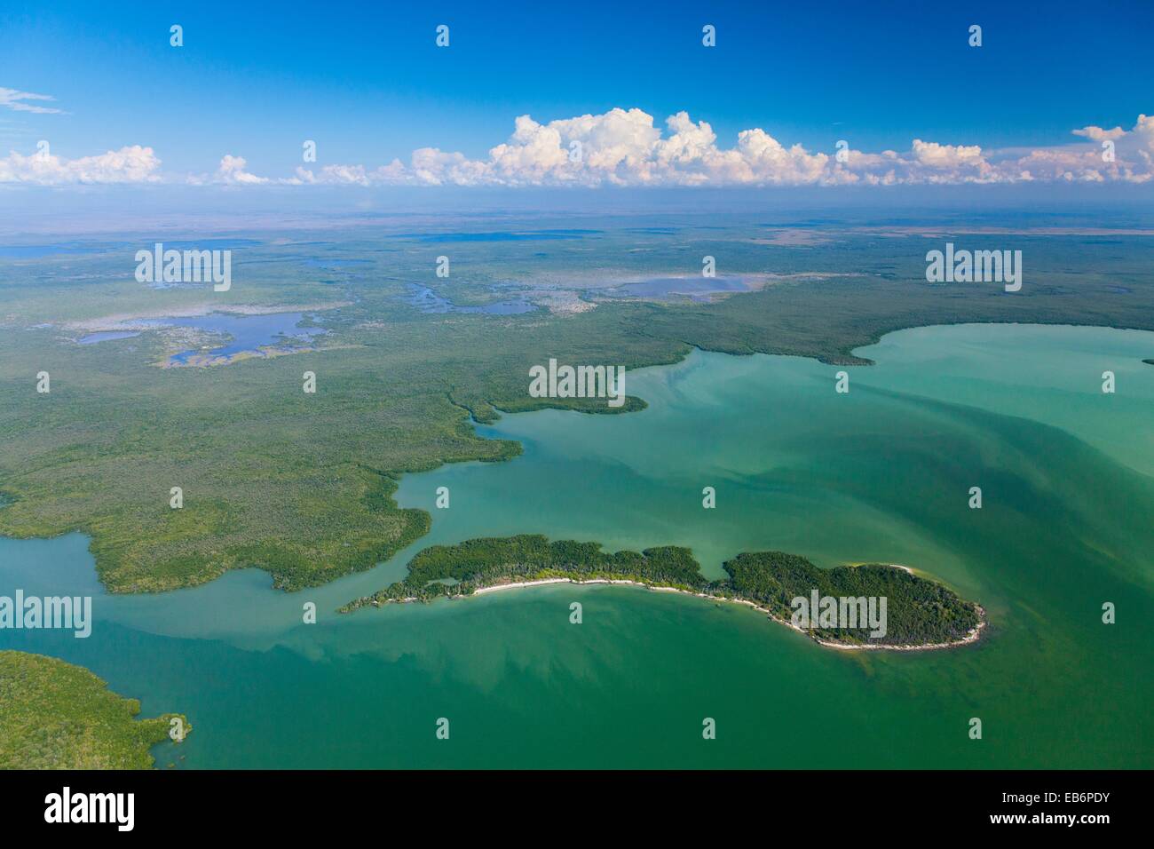 Aerial view, Everglades National Park, Florida, USA Stock Photo - Alamy