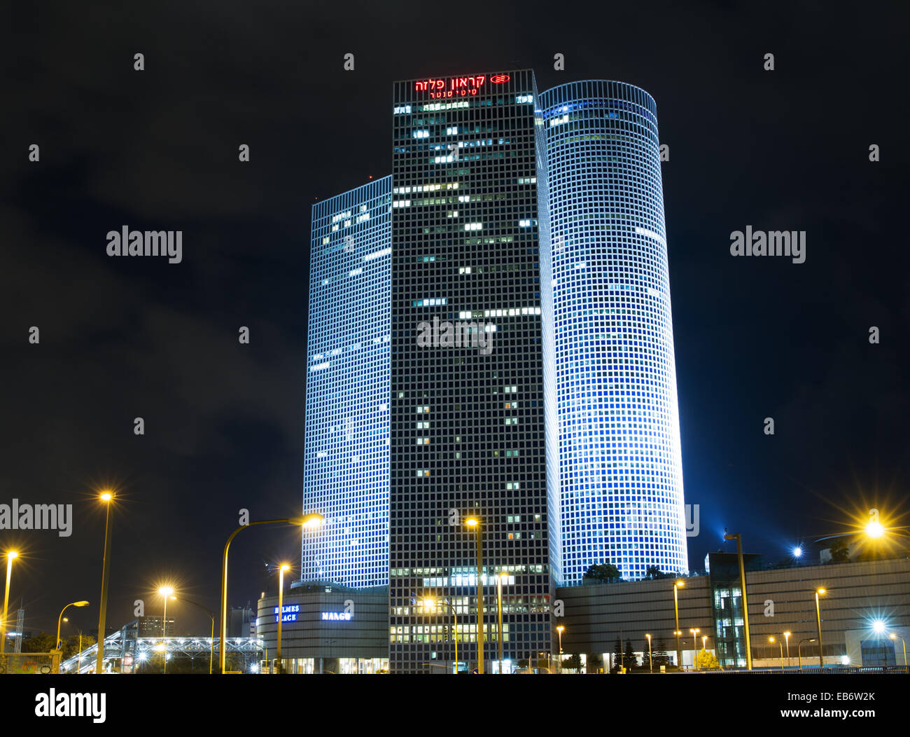 Tel-Aviv , Israel - November 12 . 2014 : Beautiful night view of ...
