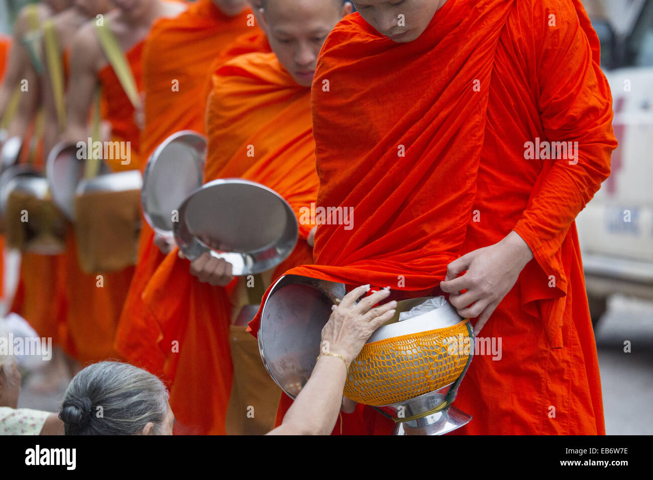 Almsgiving procession hi-res stock photography and images - Alamy