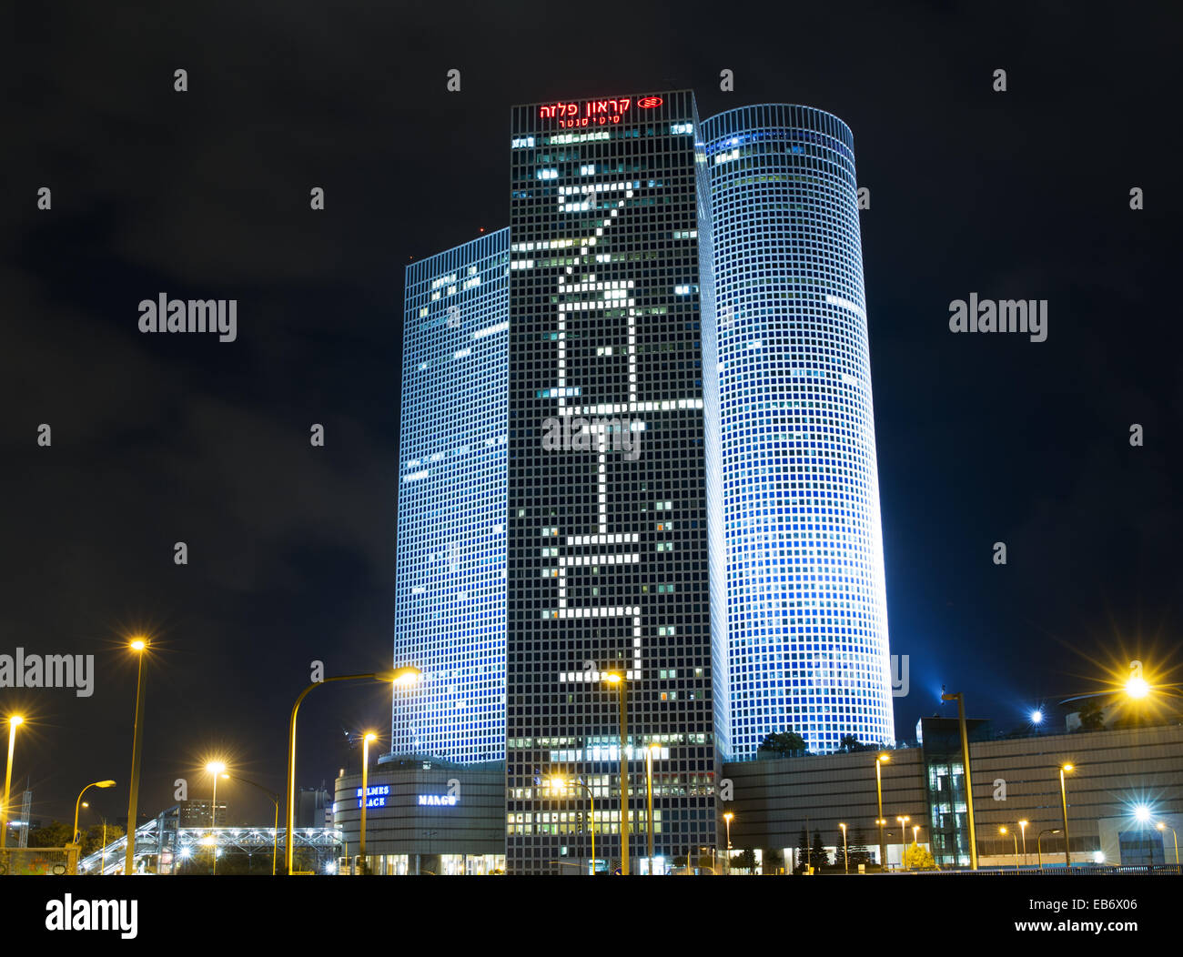 Tel-Aviv , Israel - November 12 . 2014 : Beautiful night view of ...