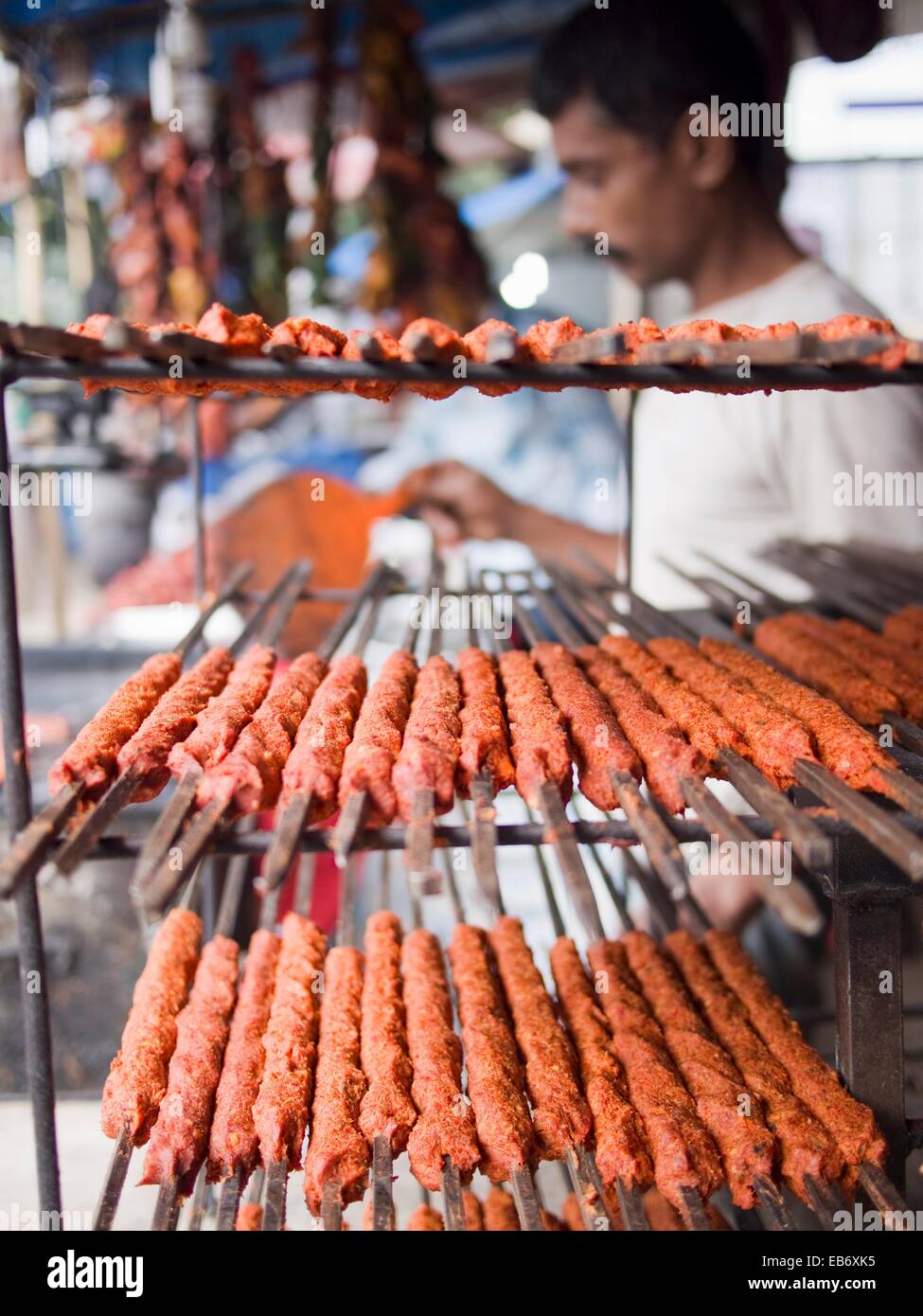 Kebab making in Bangalore, India Stock Photo - Alamy