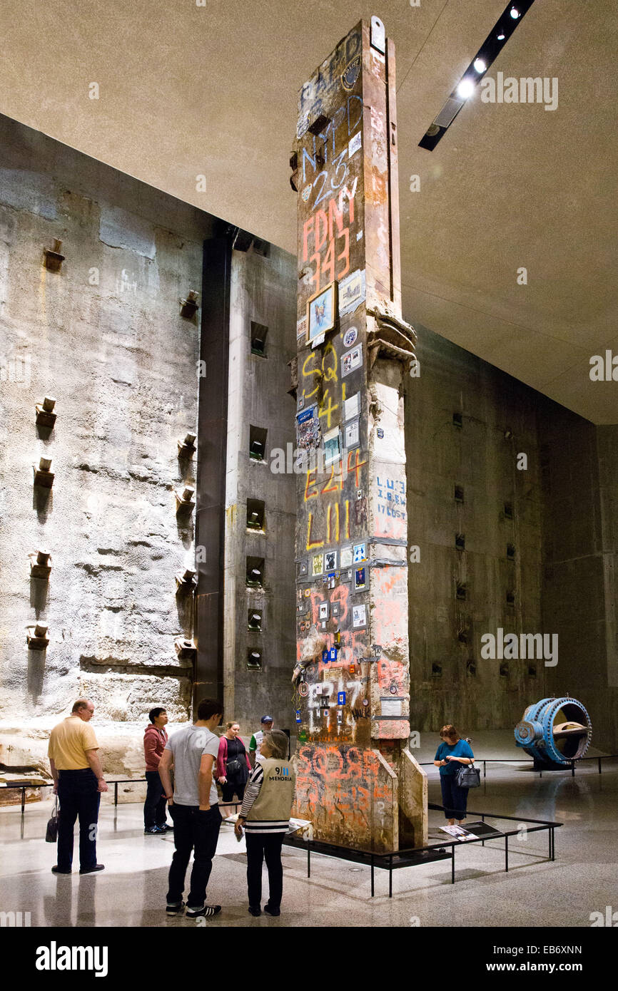 Last WTC column, Foundation Hall of the National September 11 Memorial ...