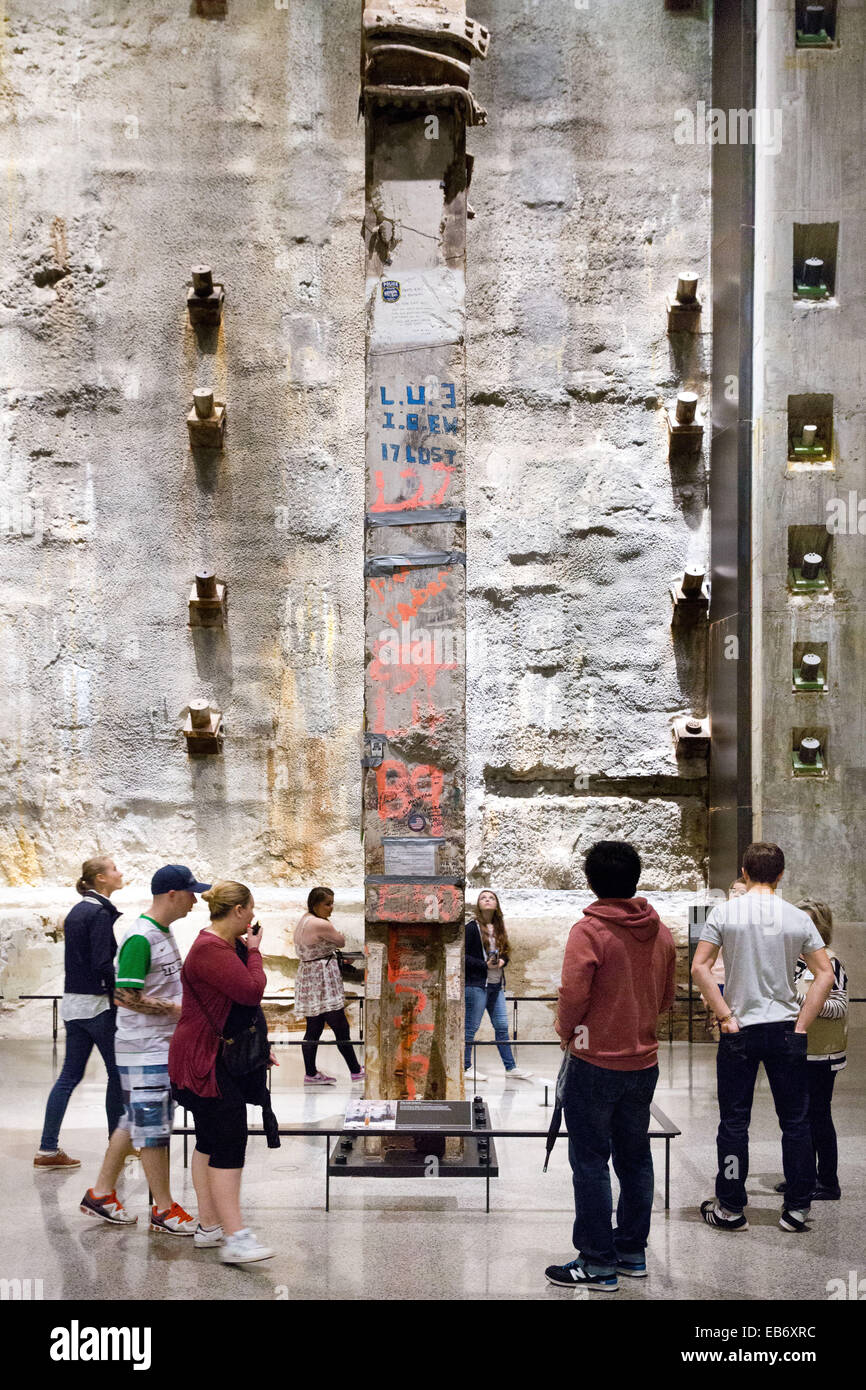 Last WTC column, Foundation Hall of the National September 11 Memorial ...