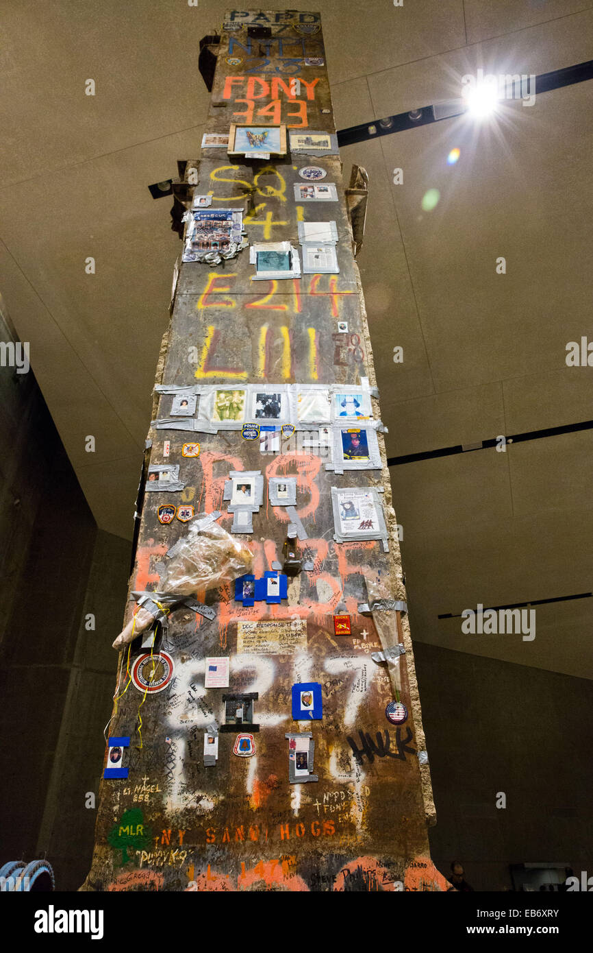 Last WTC column, Foundation Hall of the National September 11 Memorial ...