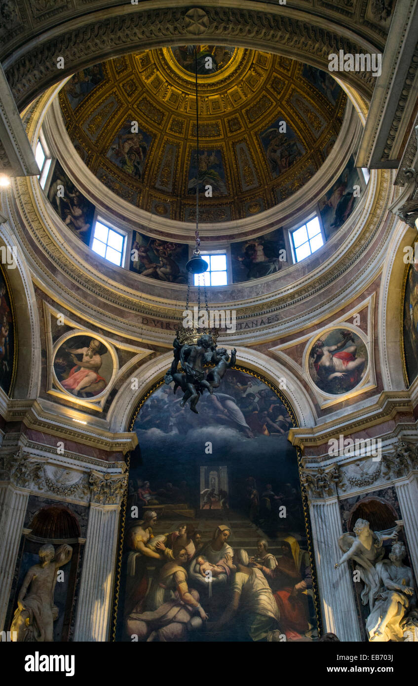 Chigi Chapel in Santa Maria del Popolo, Rome. The dome is by Raphael ...