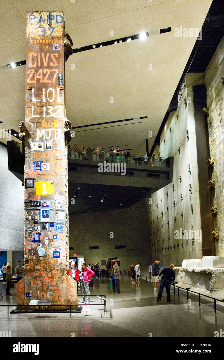 Last WTC column, Foundation Hall of the National September 11 Memorial ...