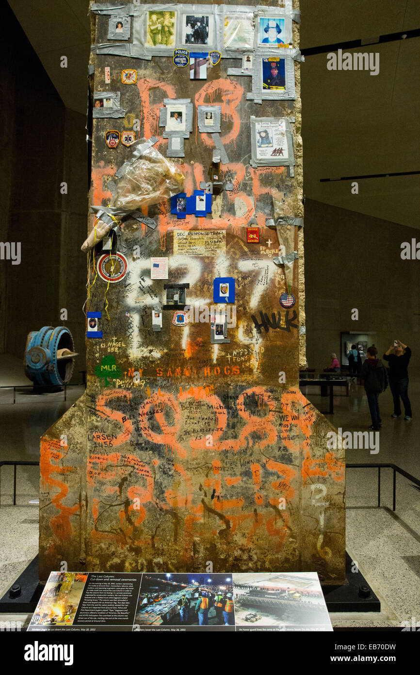 Last WTC column, Foundation Hall of the National September 11 Memorial ...