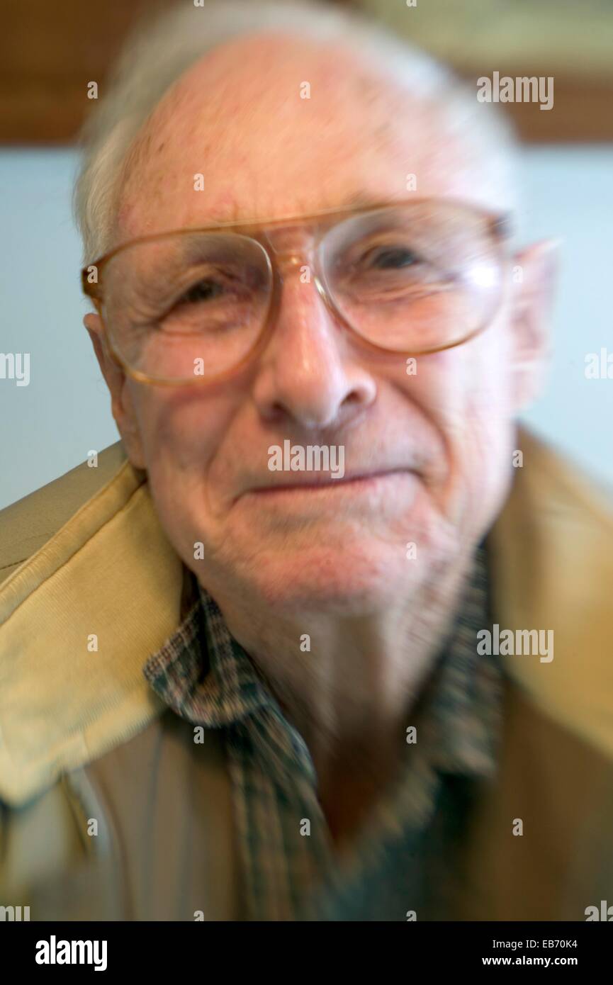 Man age 82, lens blur effect, glasses, Poughkeepsie, New York, USA ...
