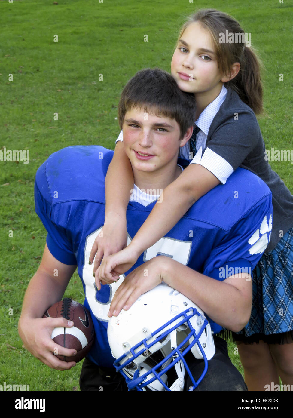 Female child footballer hi-res stock photography and images - Alamy