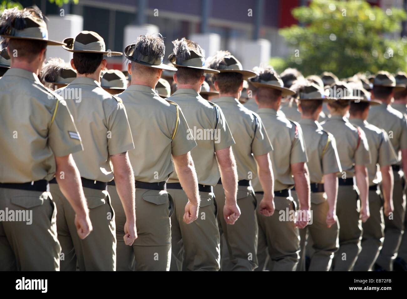 Military parade by Australien soldiers returning from Iraq Darwin ...