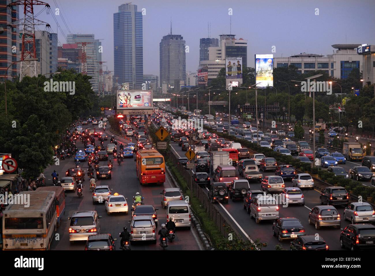 Jakarta night traffics hi-res stock photography and images - Alamy