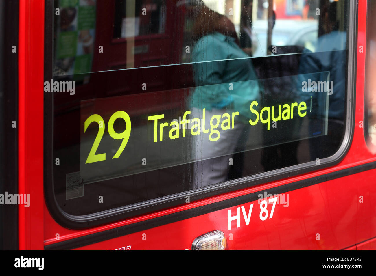 Station name at the bus window, London, England, Great Britain, United ...