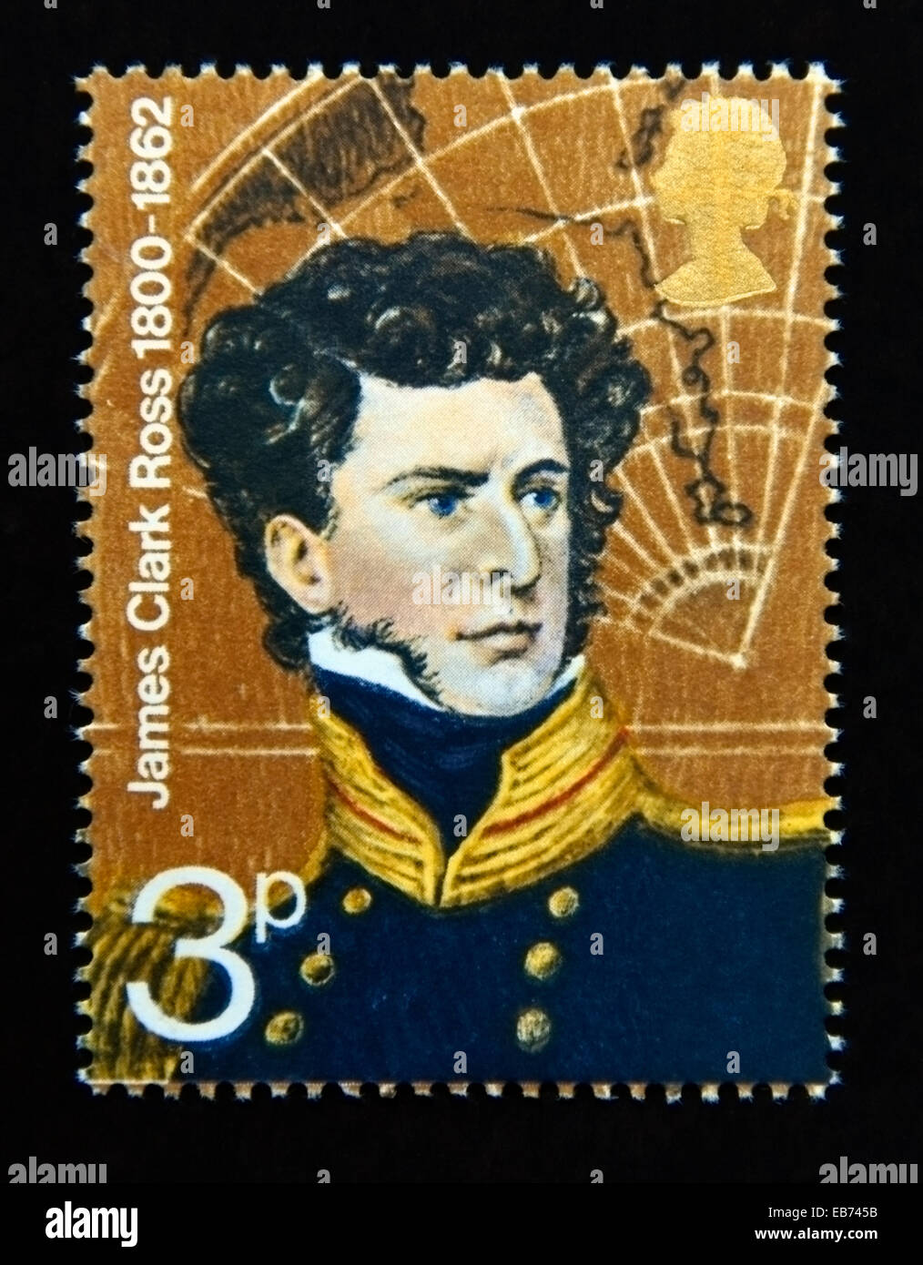 Postage stamp. Great Britain. Queen Elizabeth II. British Polar ...