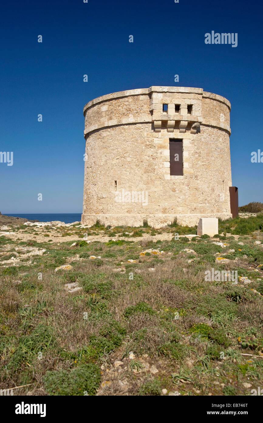 Tower Taulera, Fortress of Isabel II, nineteenth century. Port of Mahon ...