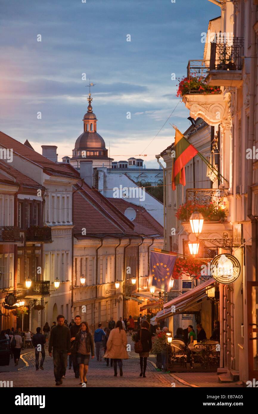 Vilnius The Old Town Pilies Street Castle Street a favorite tourist ...