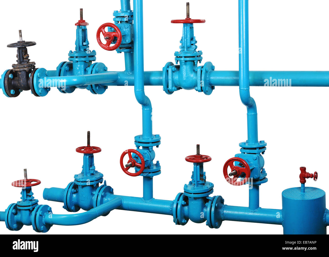 Node communications technology water heating system on a white ...