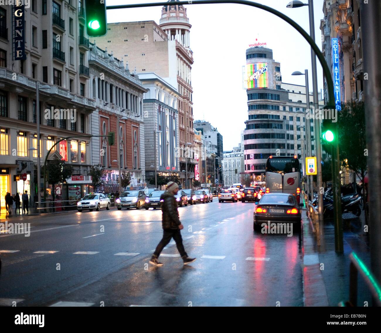 Gran Via in Madrid, Spain Stock Photo - Alamy