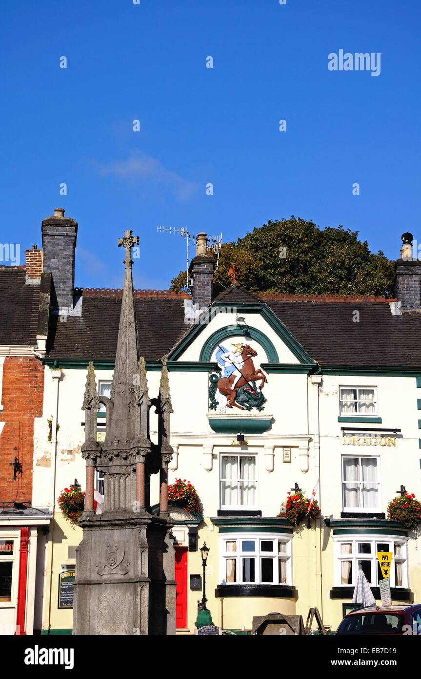 The market cross to commemorate Francis Wright with the George and ...
