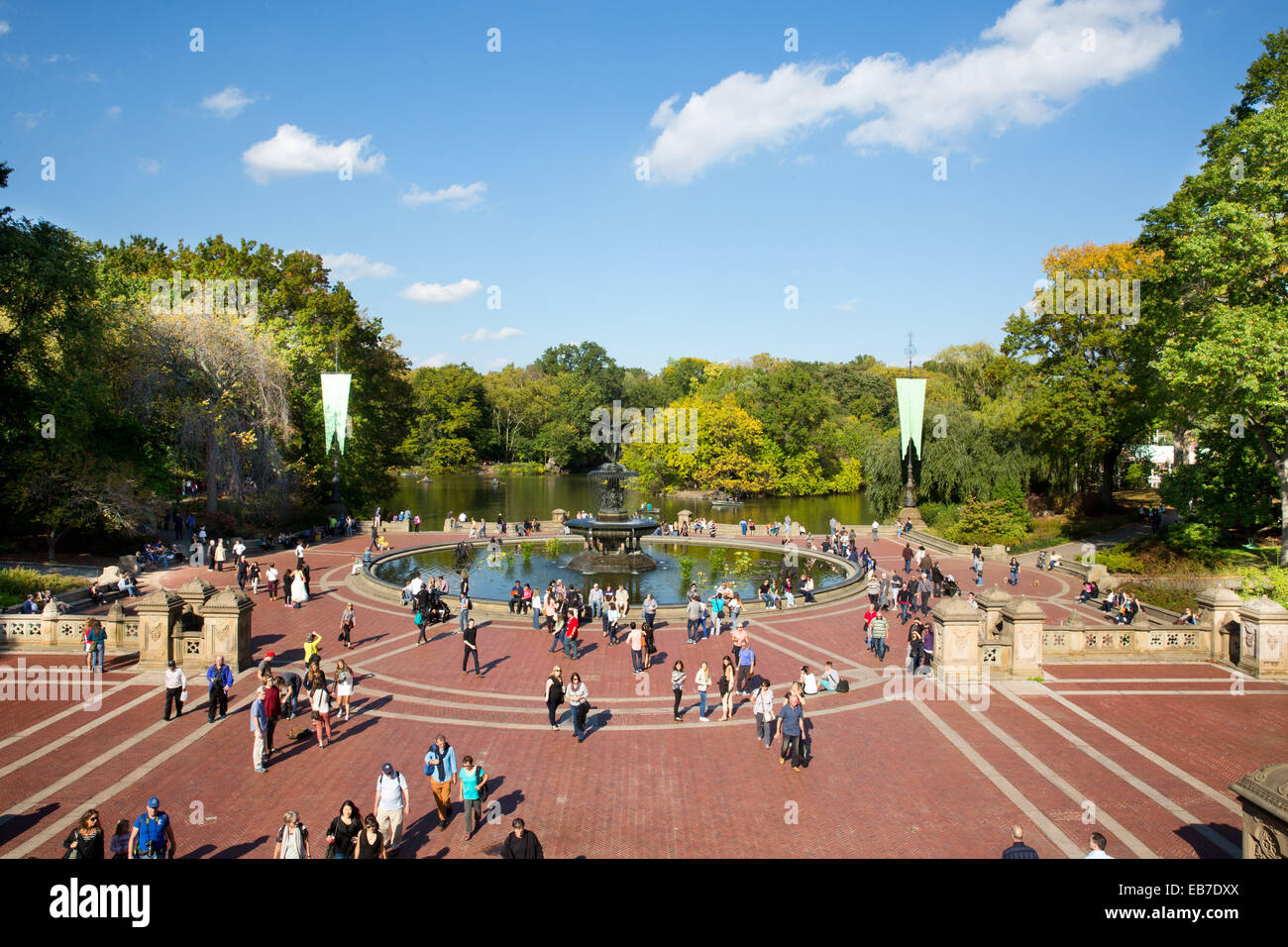 Bethesda Terrace with fountaine, Central Park, Manhattan Central Park ...