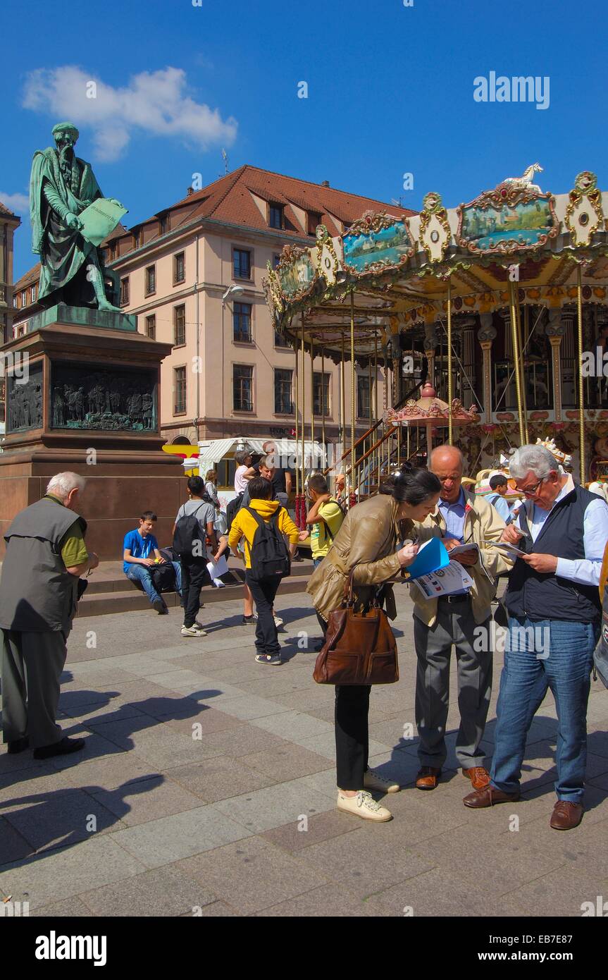 Strasbourg johannes gutenberg statue hi-res stock photography and ...