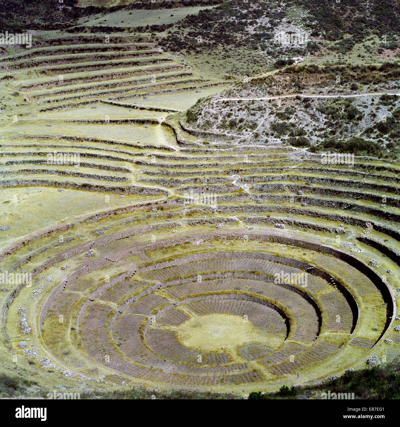 Peru, South America.,Sacred Valley, Moray Incan Agricultural Laboratory ...