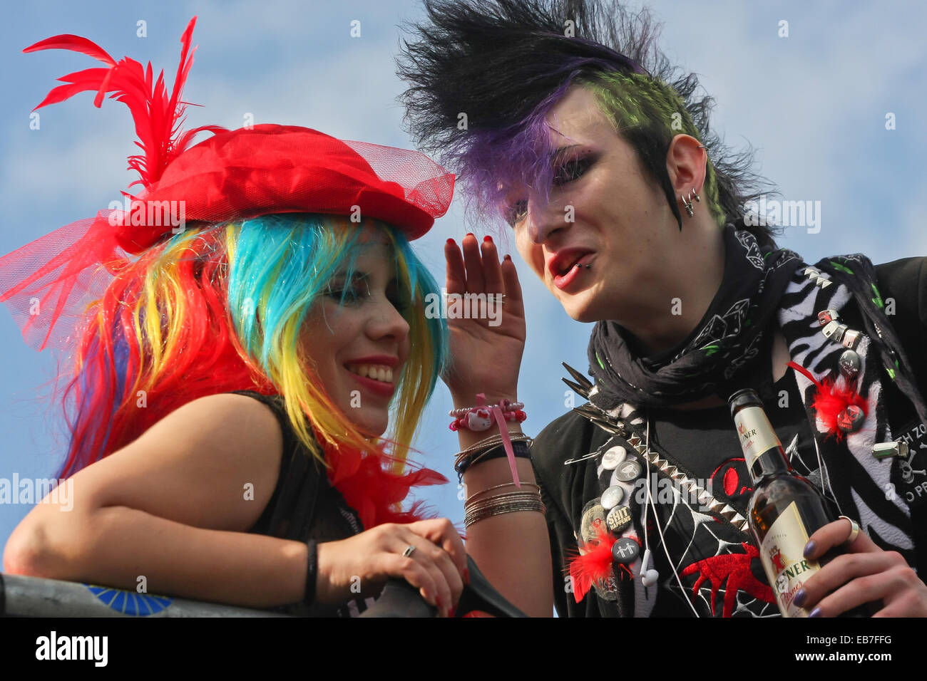 Punk couple having good time hi-res stock photography and images - Alamy