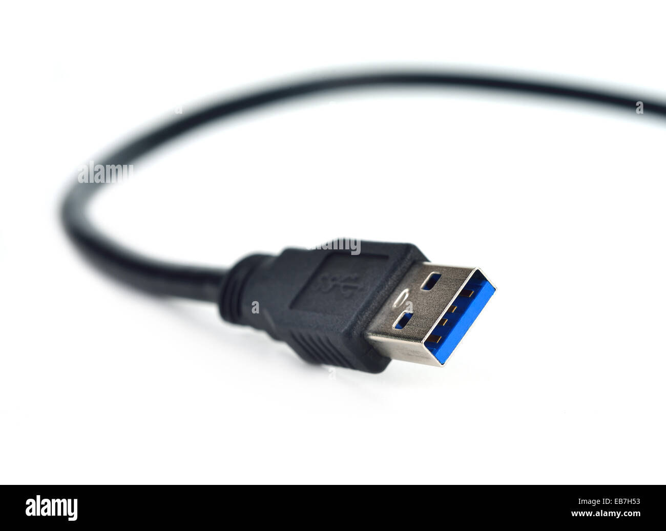 USB plug isolated on white background Stock Photo - Alamy