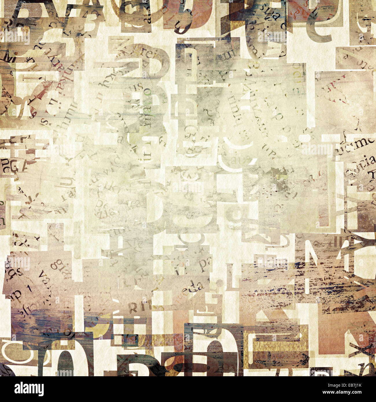 newspaper, magazine grunge letters background Stock Photo - Alamy
