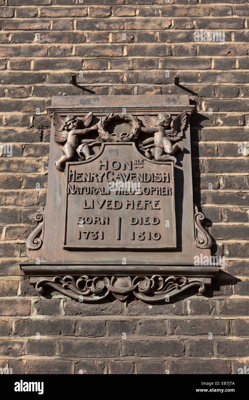 Henry Cavendish Natural Philosopher Lived Here Stock Photo - Alamy