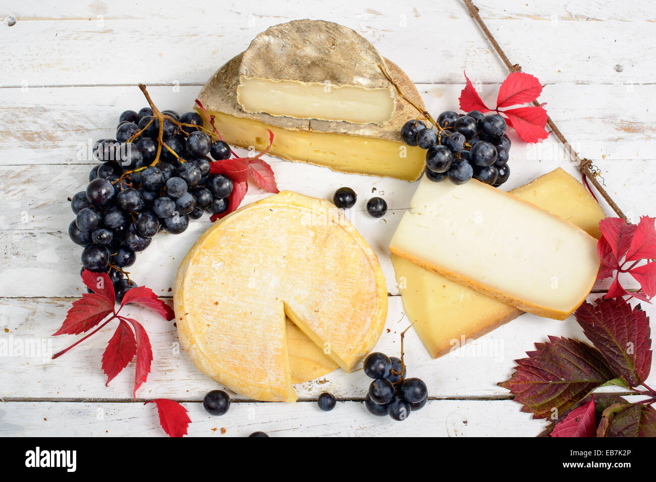 different french cheeses produced in the Alps mountains Stock Photo - Alamy