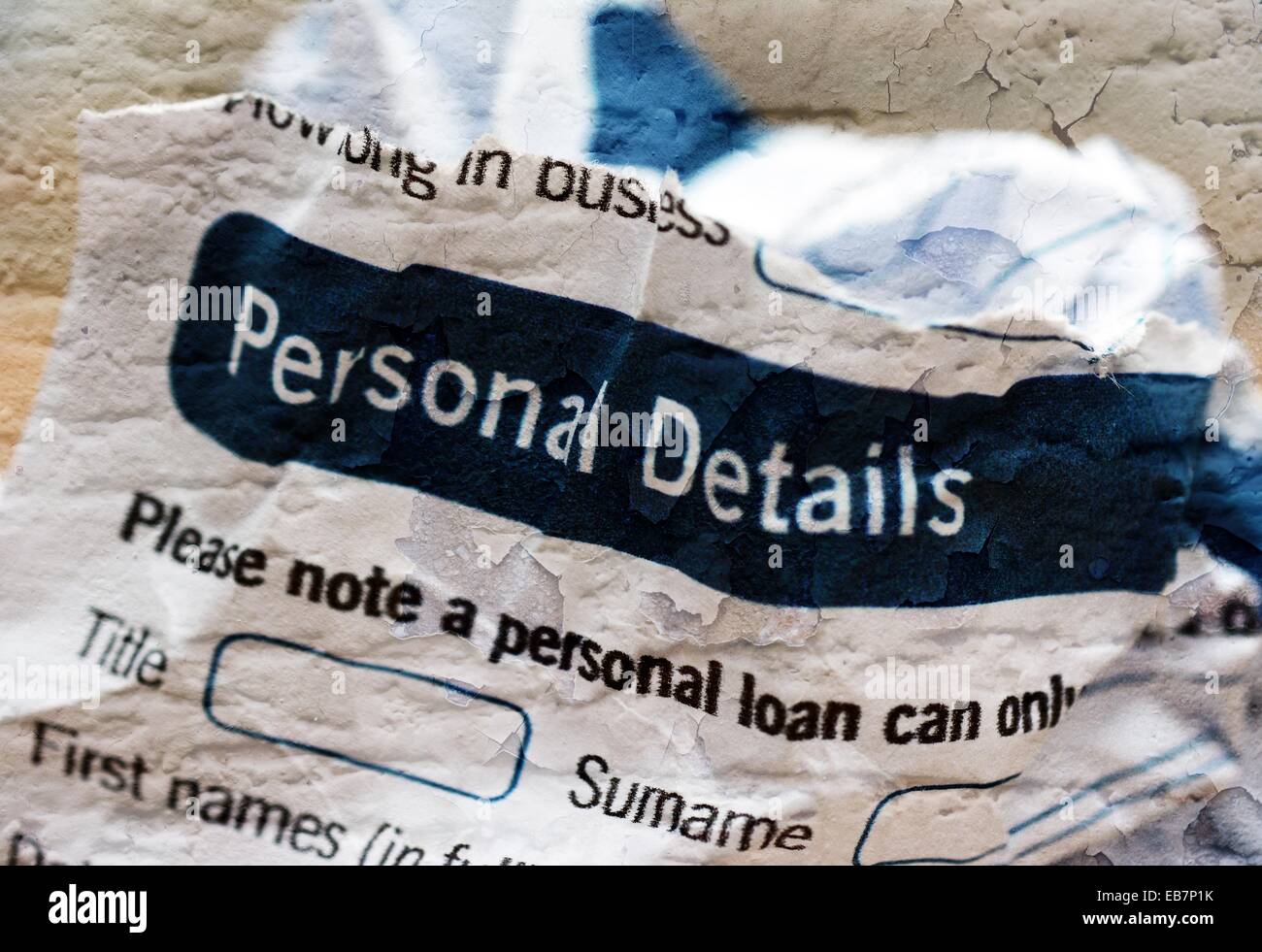 Form- personal details Stock Photo - Alamy