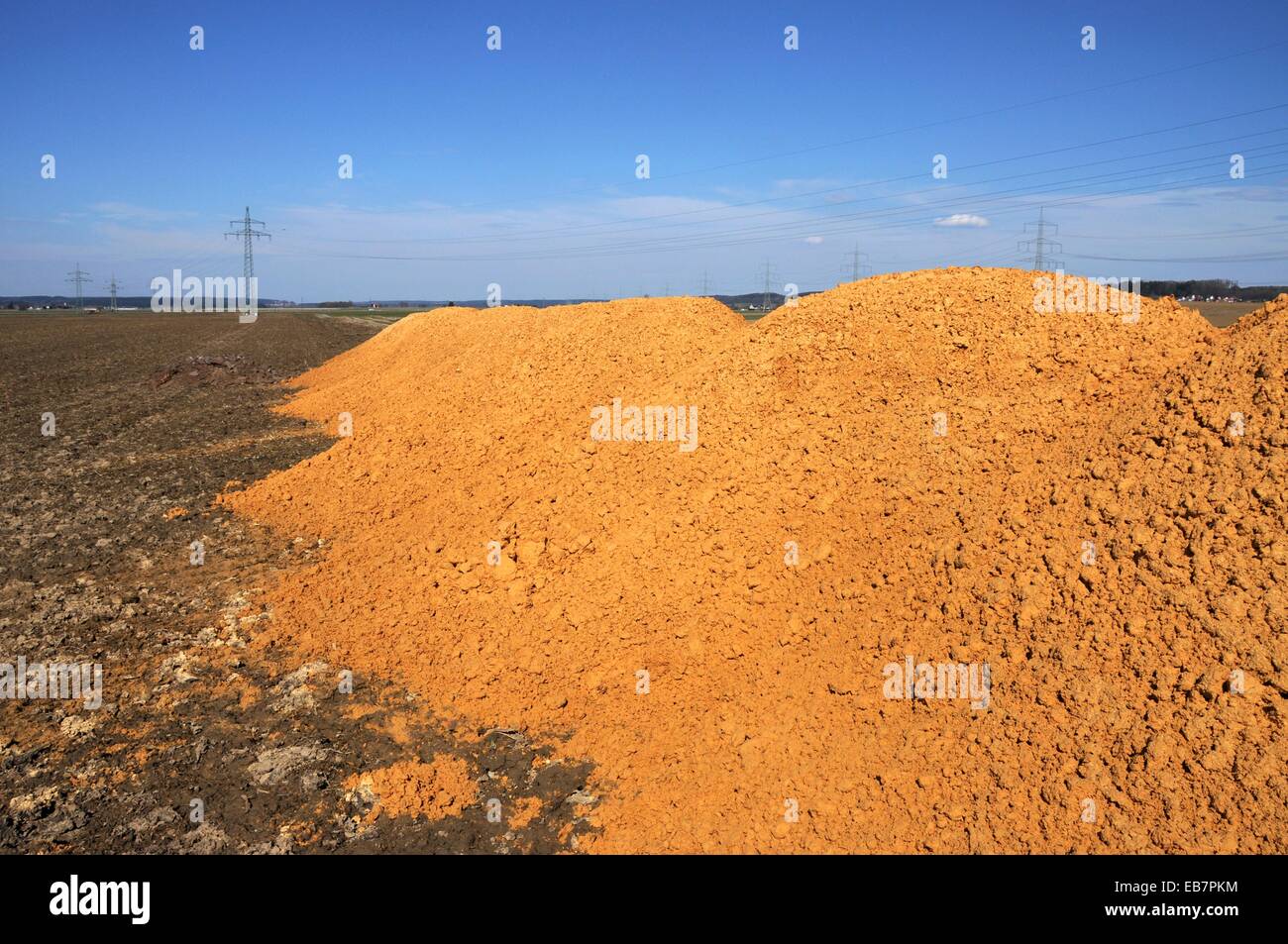 Dried sewage sludge in a field in Bavaria Stock Photo - Alamy