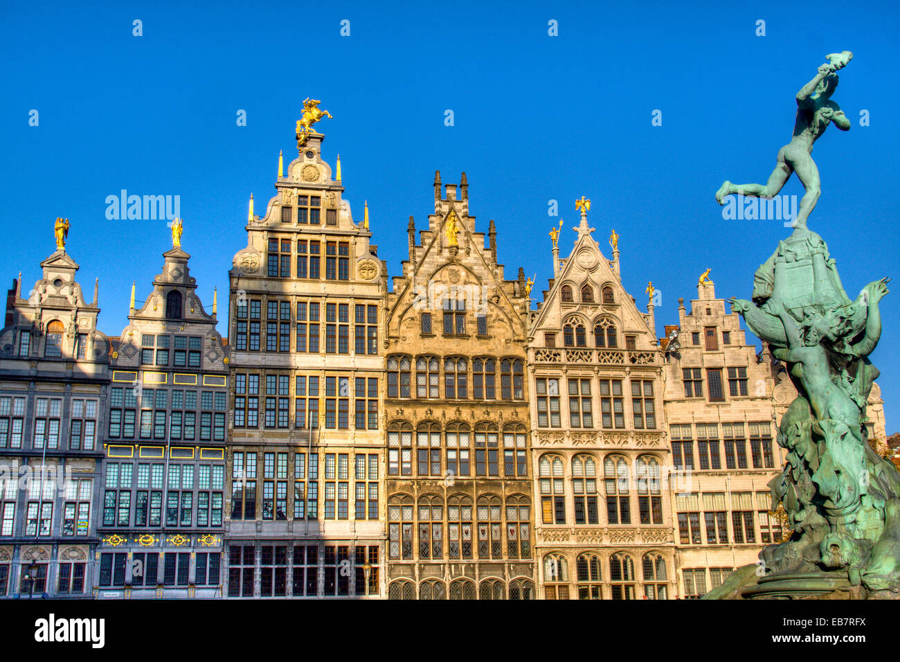 Typical houses of Antwerp Stock Photo - Alamy