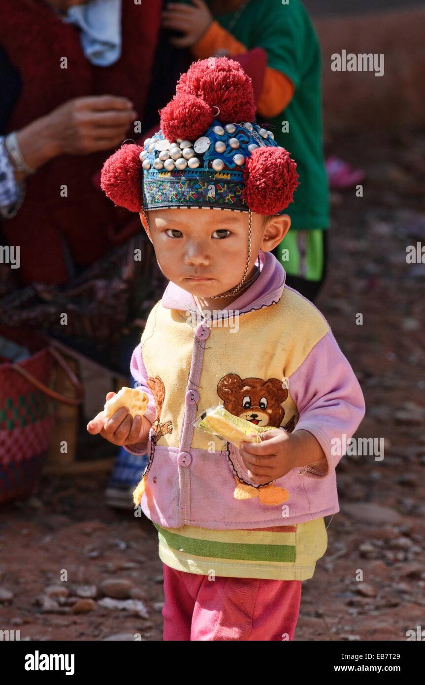 portrait of an ethnic Yao boy, Muang Singh, Laos Stock Photo - Alamy