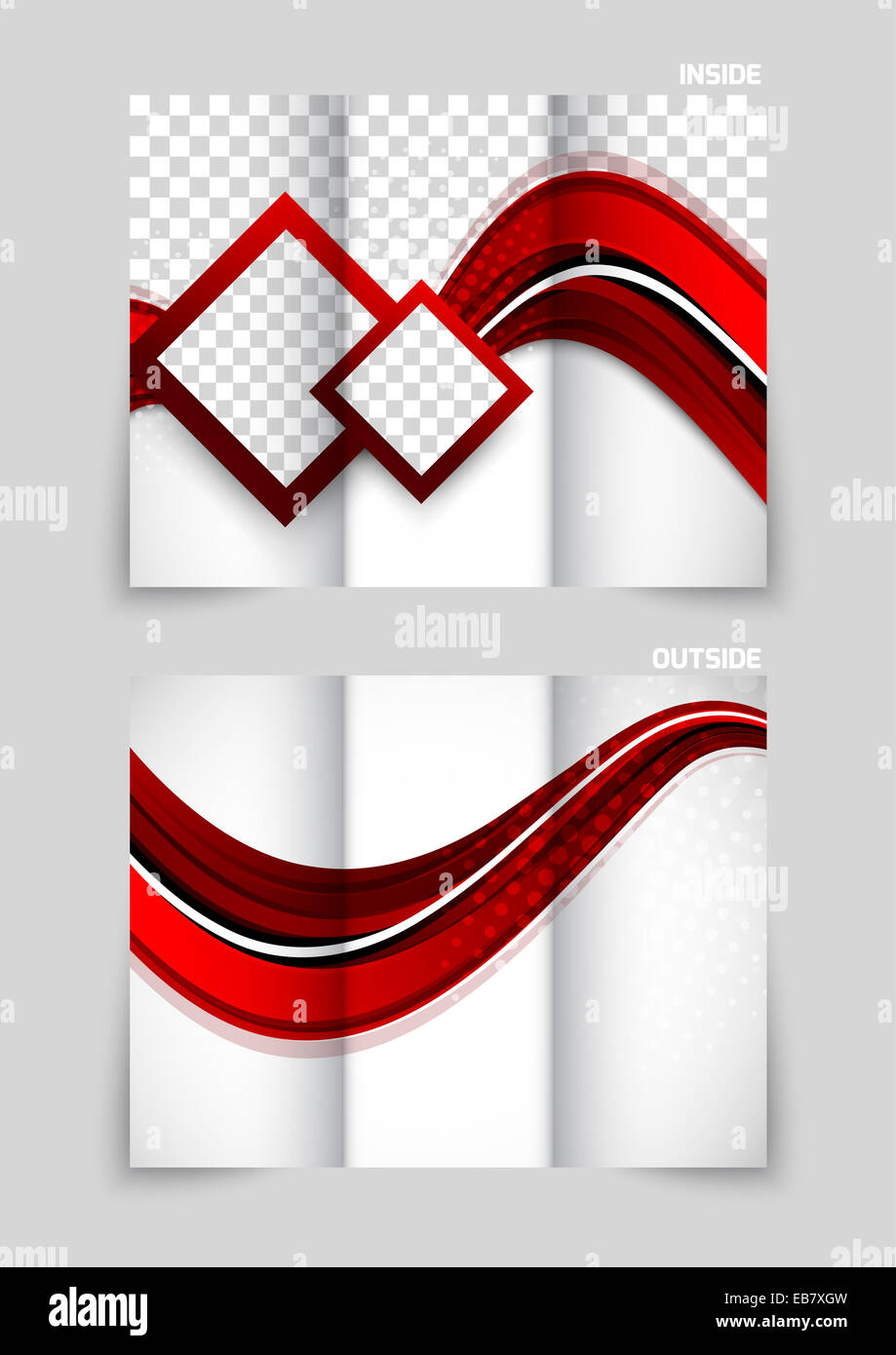 Tri-fold brochure abstract design Stock Photo - Alamy