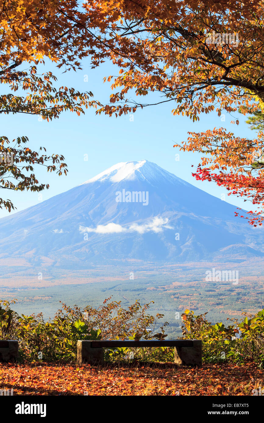 Mt. Fuji with fall colors in Japan for adv or others purpose use Stock ...