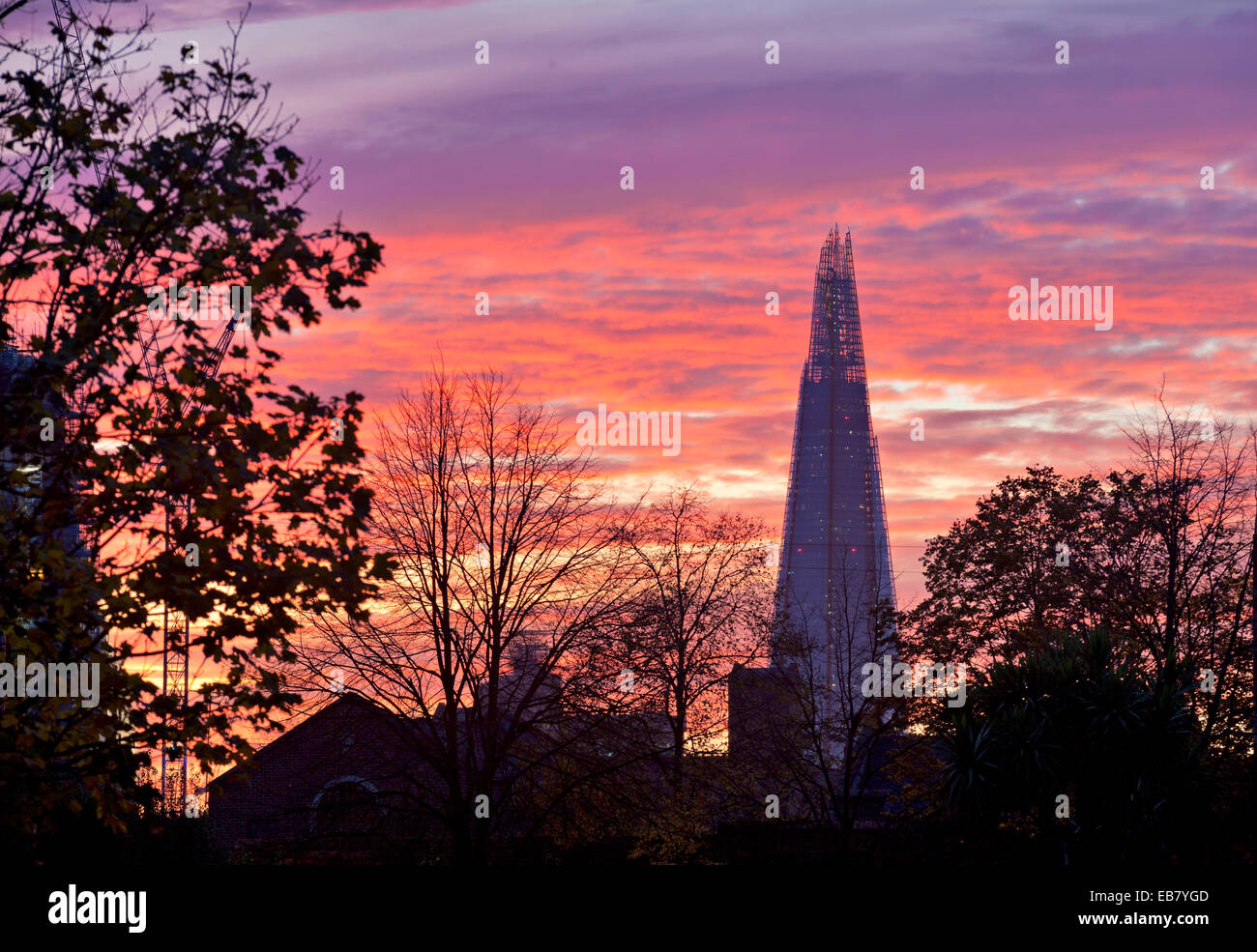 The Shard at Sunset Stock Photo - Alamy