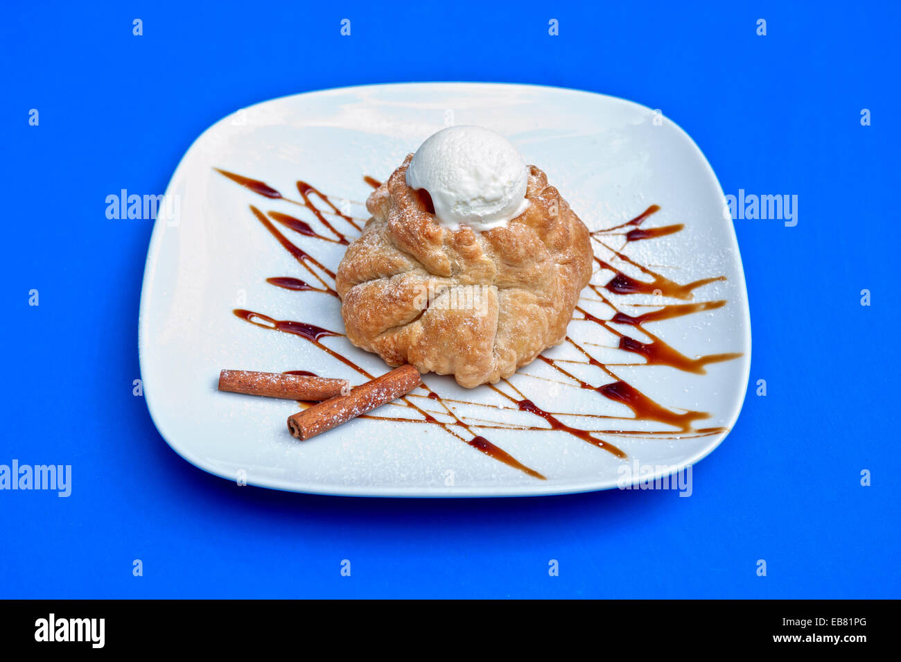 Traditional apple strudel dessert Cut Out Stock Images & Pictures - Alamy